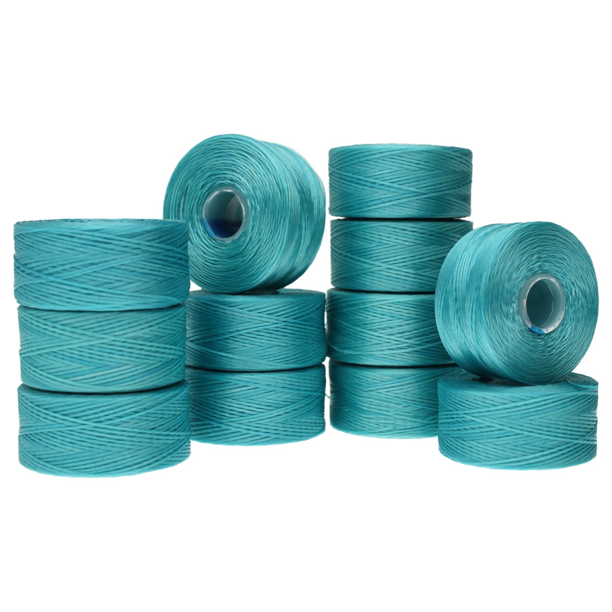 The Beadsmith S-Lon Beadworking Thread – 12-Pack Turquoise Blue Color ...
