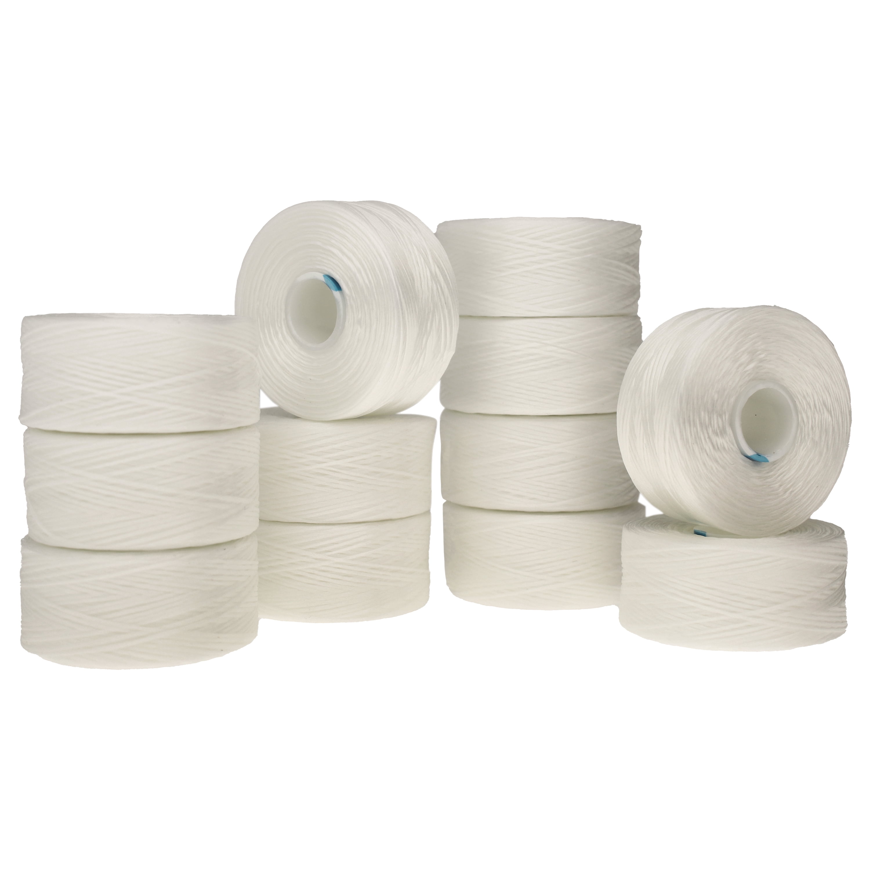 The Beadsmith S-Lon Beadworking Thread – 12-Pack White Color – Size AA ...