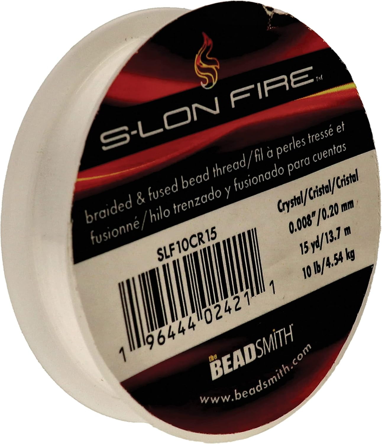 The Beadsmith S-Lon Fire - Braided and Fused Bead Thread - 10lb. Test ...