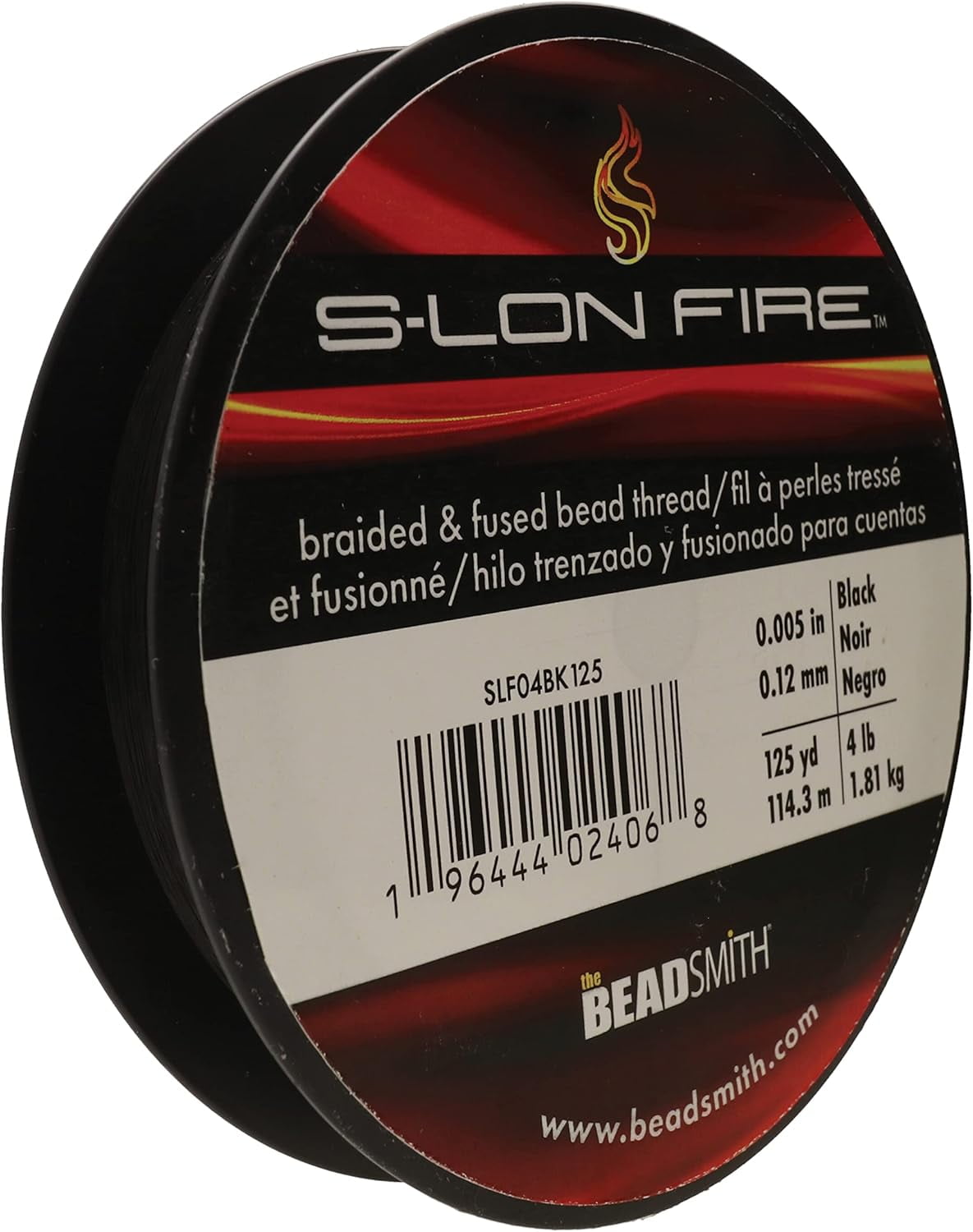 The Beadsmith S-Lon Fire - Braided and Fused Bead Thread - 4lb. Test ...