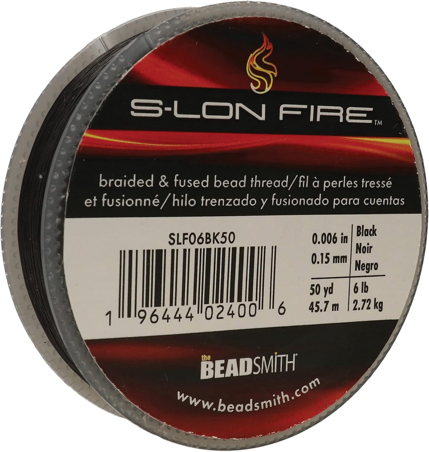 The Beadsmith S-Lon Fire - Braided and Fused Bead Thread - 6lb. Test ...
