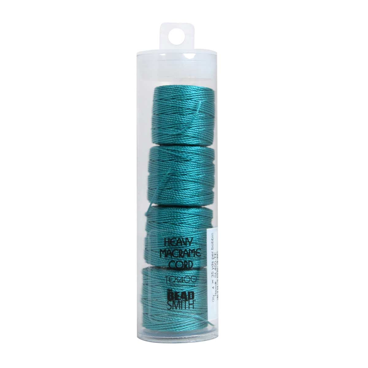 The Beadsmith S-Lon Heavy Nylon Cord – Teal Color – TEX400, .9mm ...
