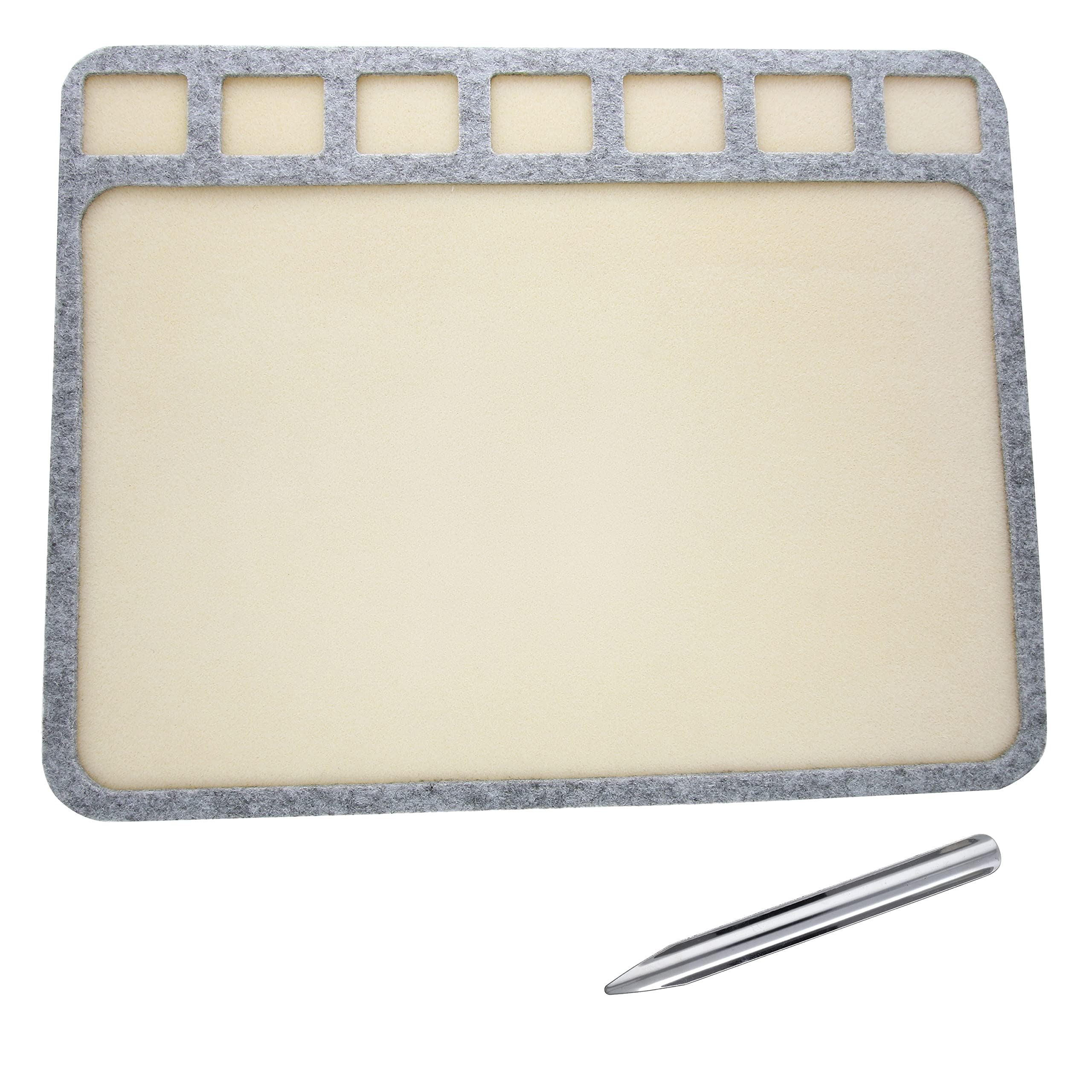 The Beadsmith Seed Bead Treasure Mat – 14” x 11” – Soft Surface, 7 ...