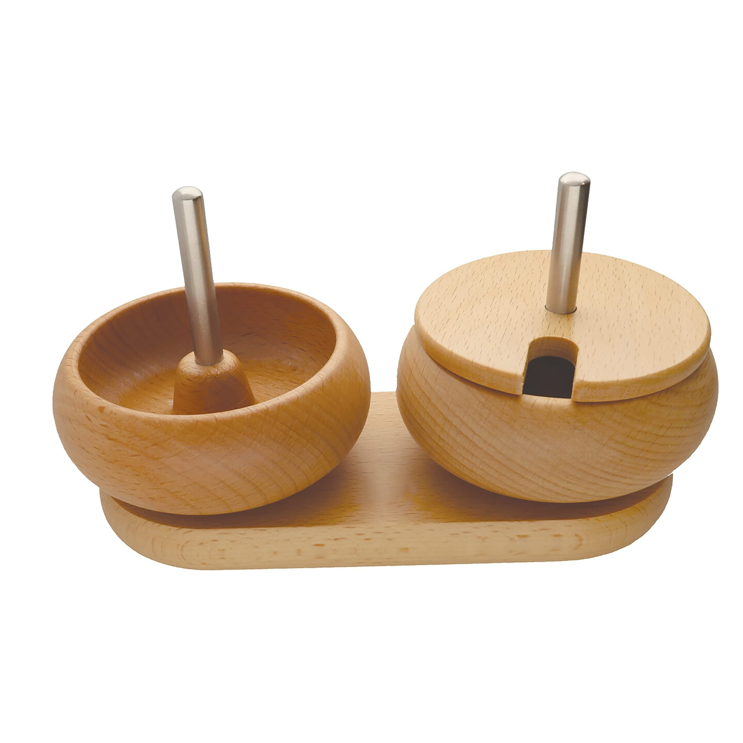 The Beadsmith Spin & String Duo – Includes 1 Base, 2 Wooden Bowls, 1 ...