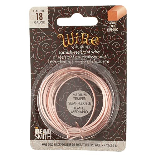 The Beadsmith Square Craft Wire - Wire Elements - Medium Temper - 18 ...