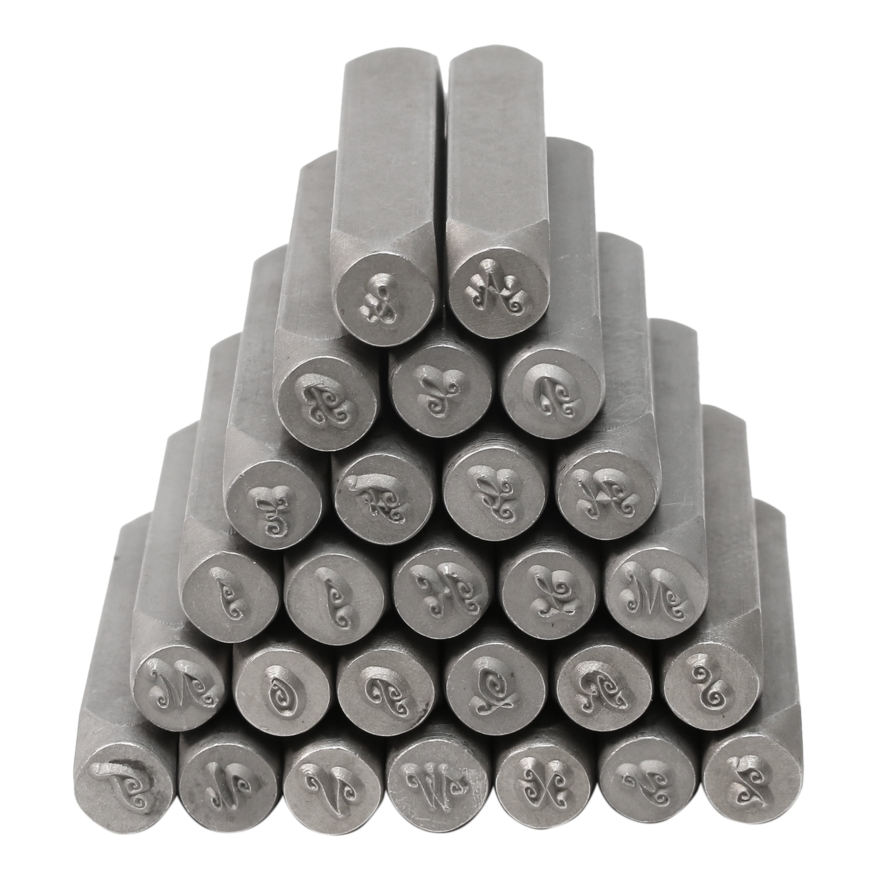 The Beadsmith Steel Alphabet Stamps - Metal Elements - 27-Piece 4mm ...