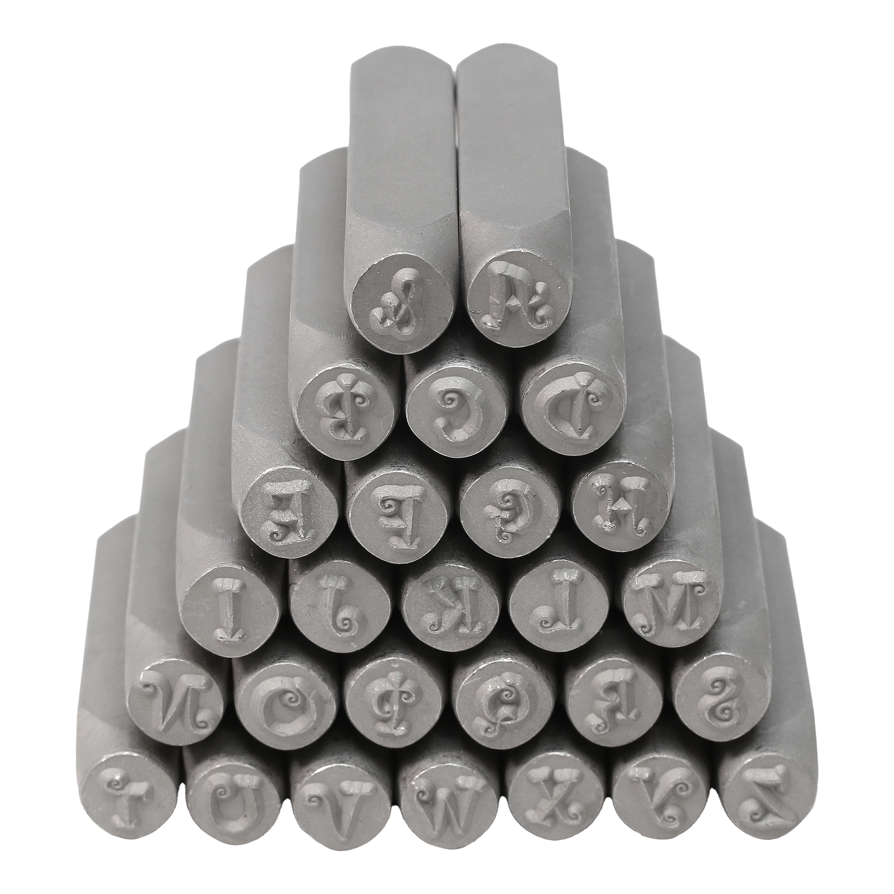 The Beadsmith Steel Alphabet Stamps - Metal Elements - 27-Piece 6mm ...