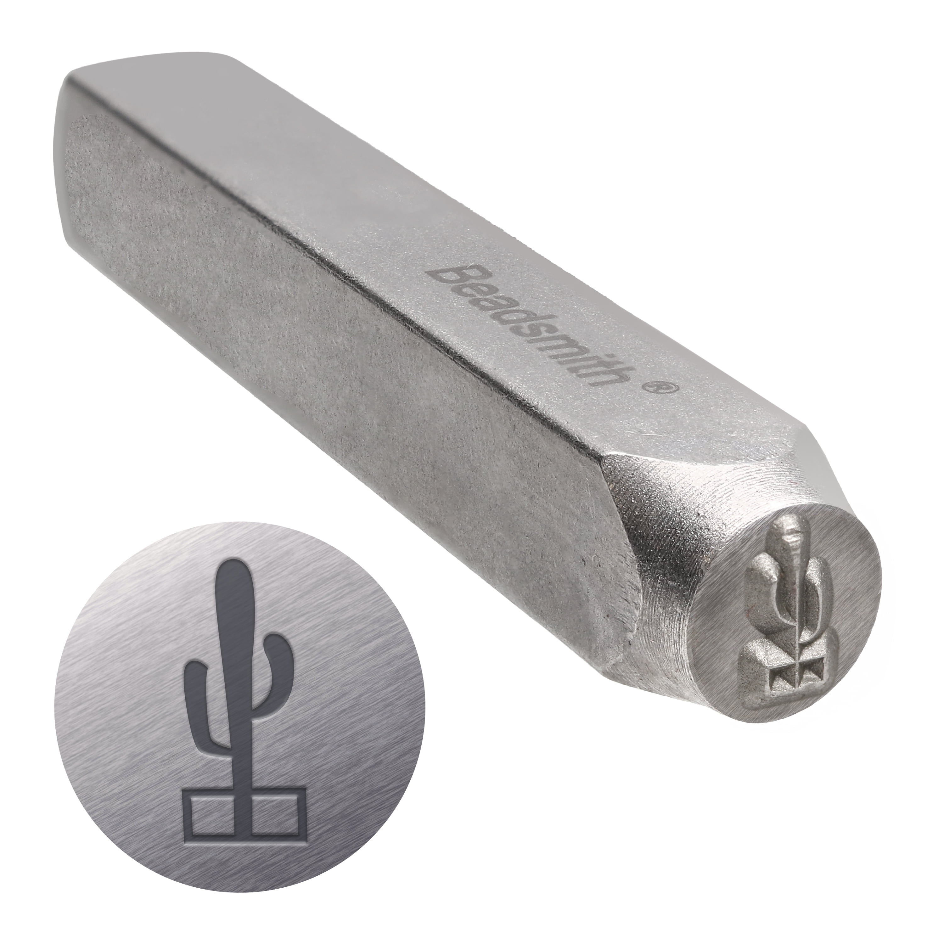 The Beadsmith Steel Design Stamp - Metal Elements - 6mm Cactus - 2.25 ...