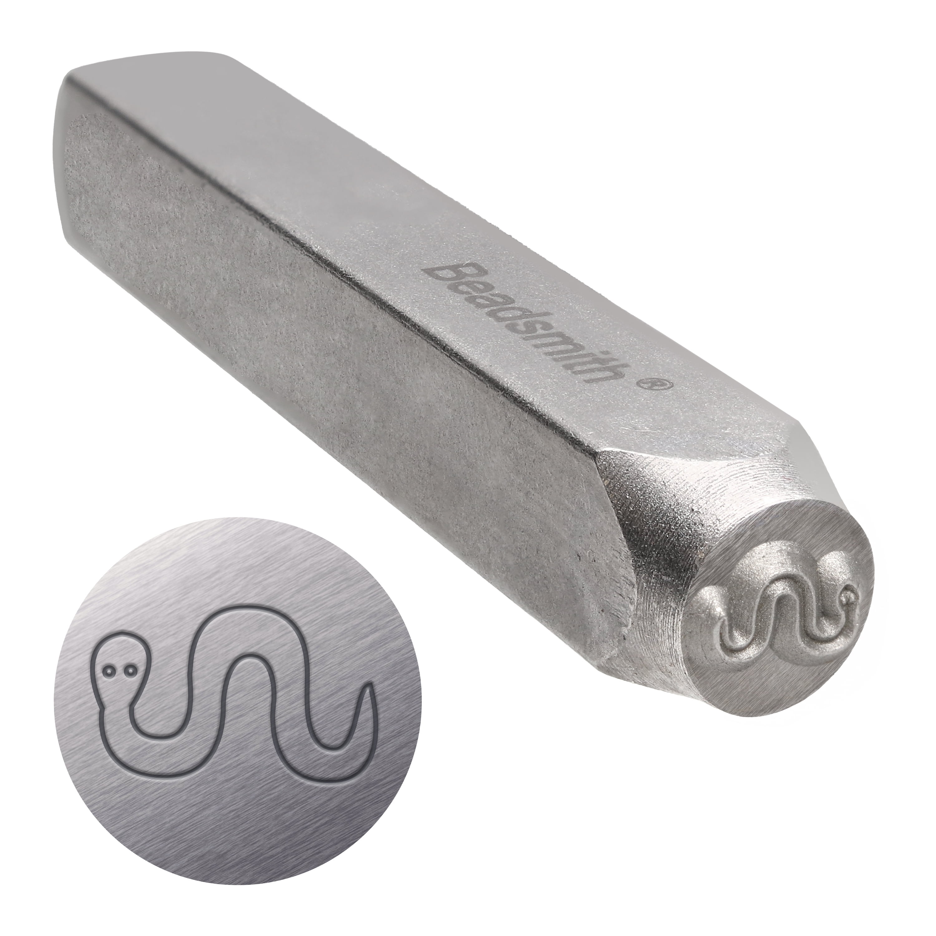 The Beadsmith Steel Design Stamp - Metal Elements - 6mm Snake Design ...