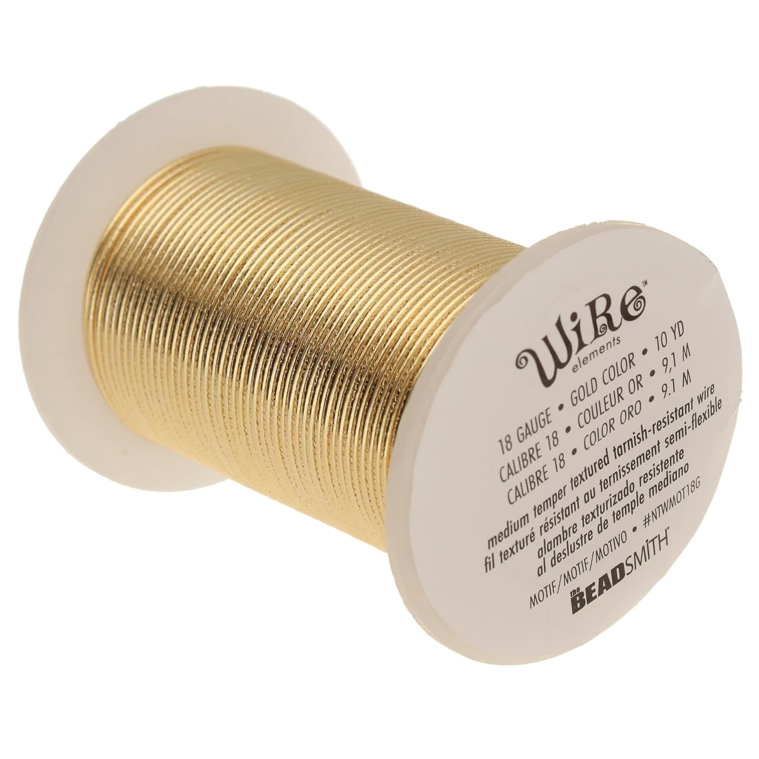 The Beadsmith Textured Motif Wire – Wire Elements – Gold Color, 18 ...