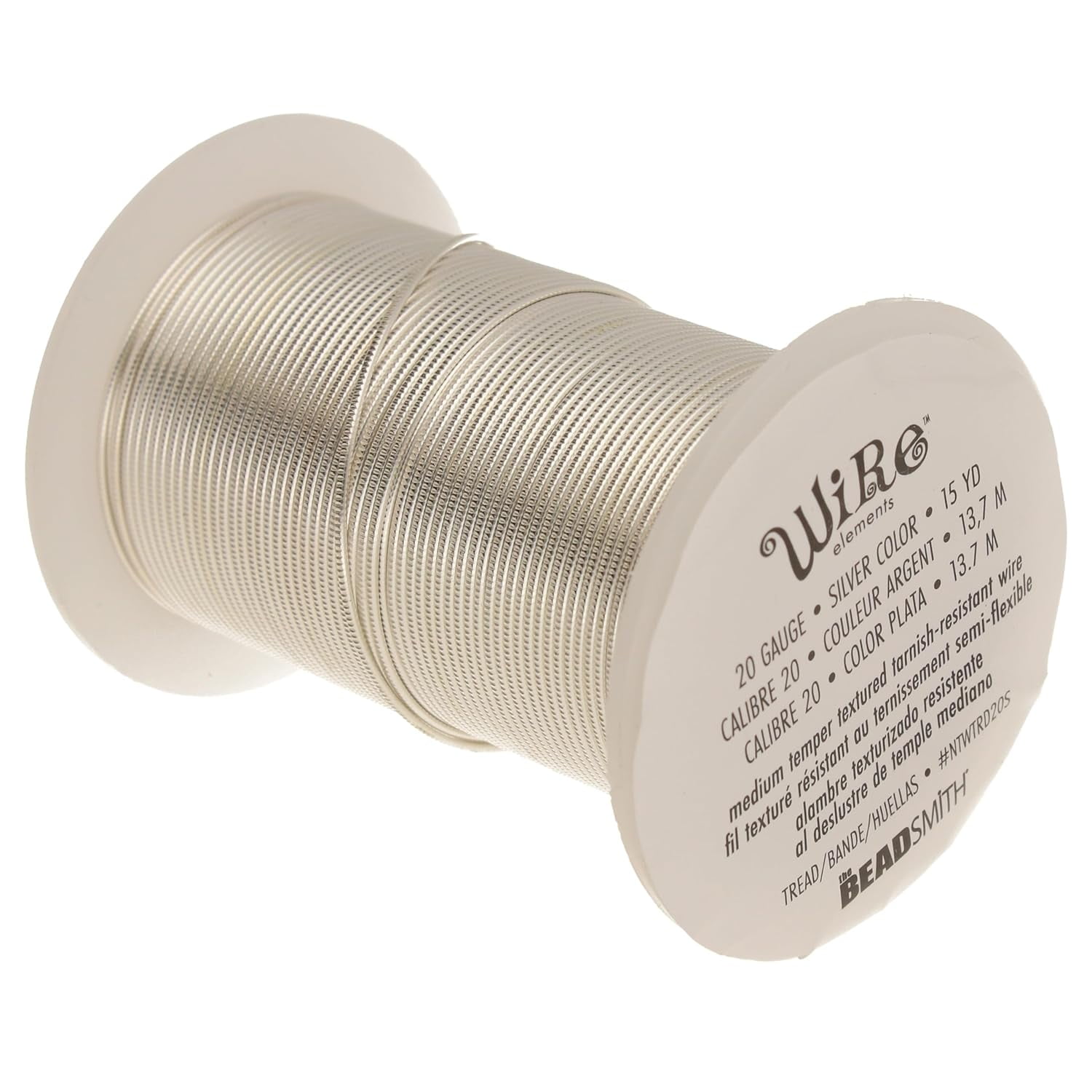 The Beadsmith Textured Tread Wire – Wire Elements – Silver Color, 20 ...