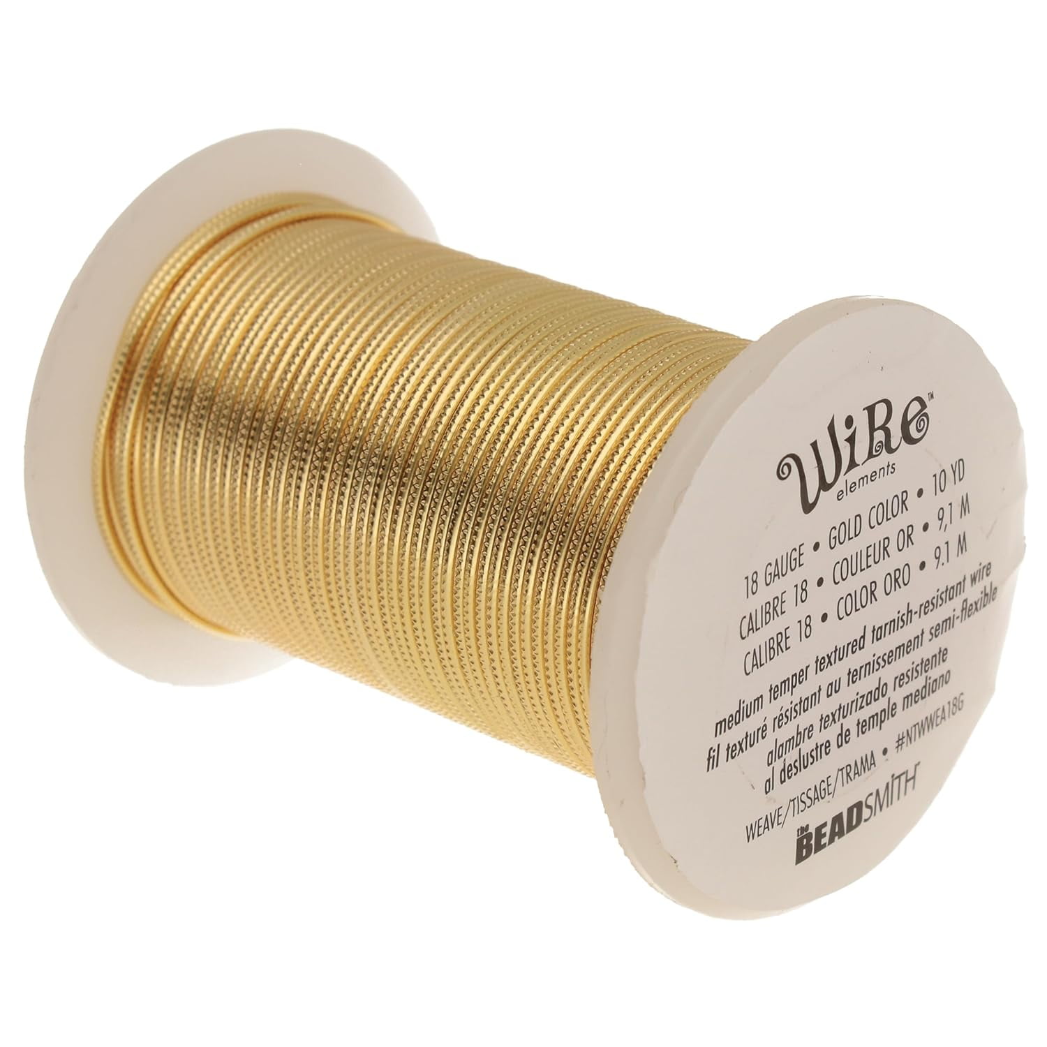 The Beadsmith Textured Weave Wire – Wire Elements – Gold Color, 18 ...