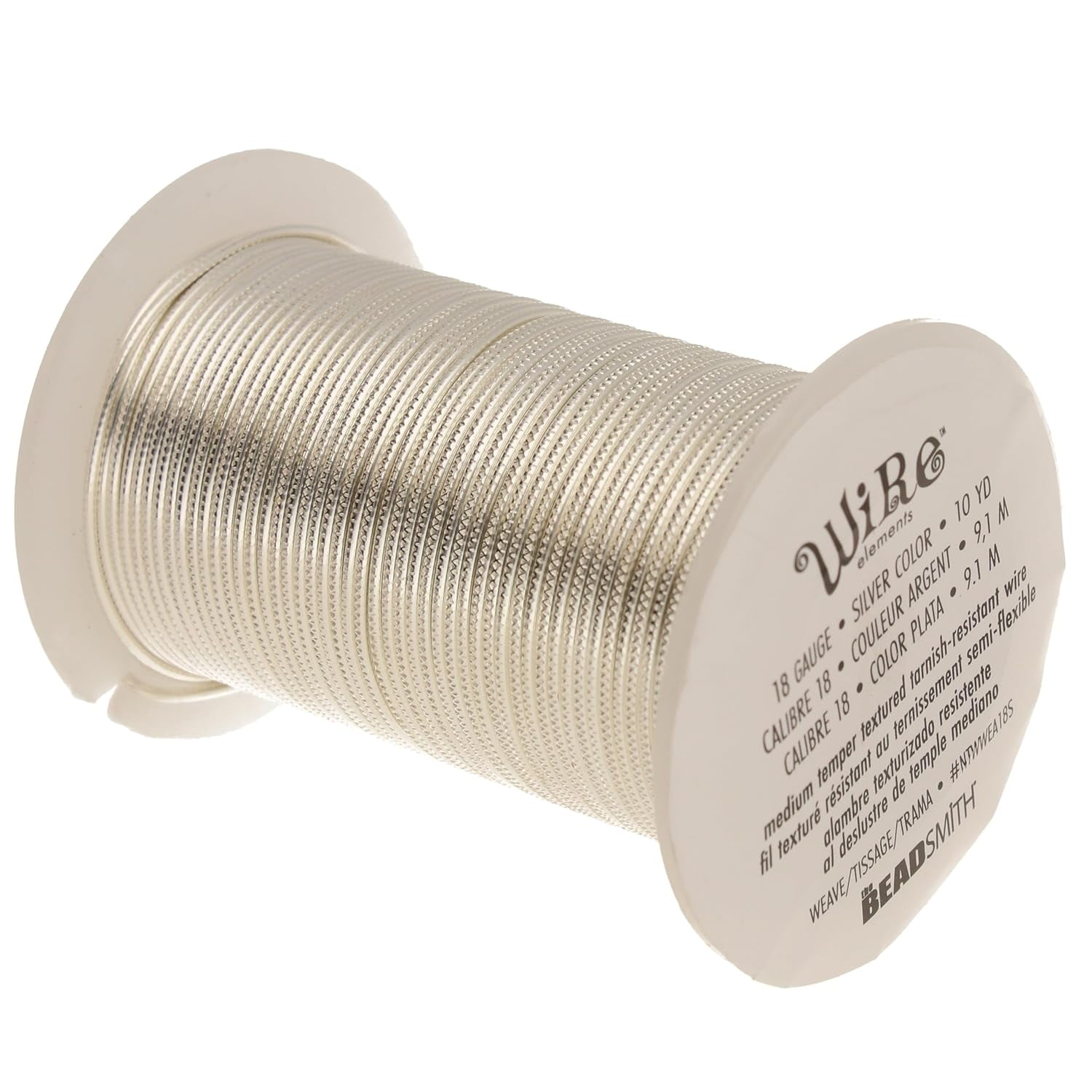 The Beadsmith Textured Weave Wire – Wire Elements – Silver Color, 18 ...