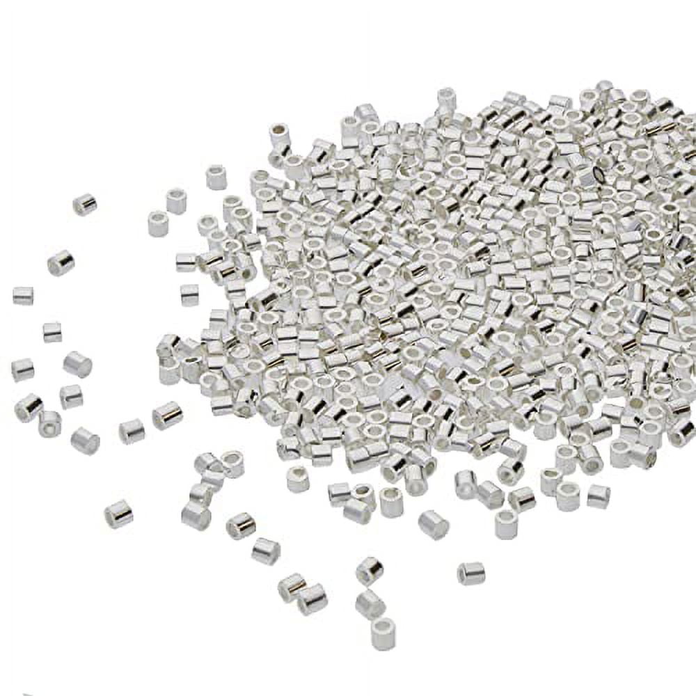 The Beadsmith Tube Crimp Beads, 1.5 x 1.5mm, 800 Pieces, Silver Color ...