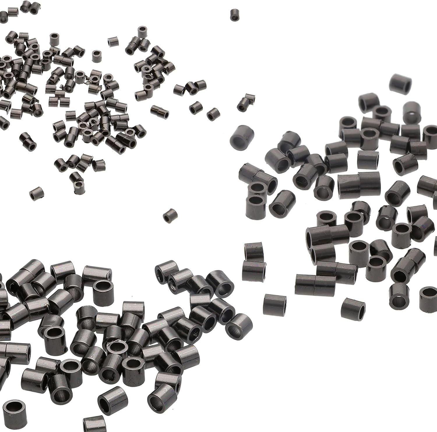 The Beadsmith Tube Crimp Beads, Assorted Sizes, Black Oxide Color ...