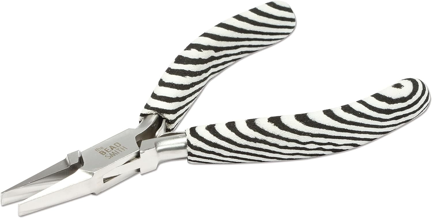 The Beadsmith Flat Nose Pliers – Zebra Print Line – 5 inches (127mm ...