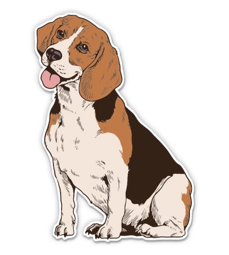 Beagle - 12" Vinyl Sticker Waterproof Decal - Walmart.com