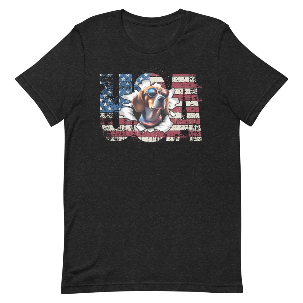Beagle 4th July Memorial Day USA (Black Heather, L) - Walmart.com