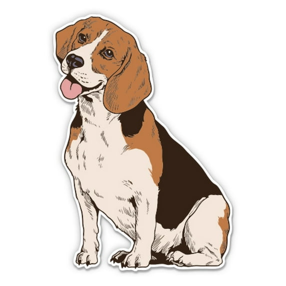 Beagle - 8" Vinyl Sticker - For Car Laptop I-Pad - Waterproof Decal ...