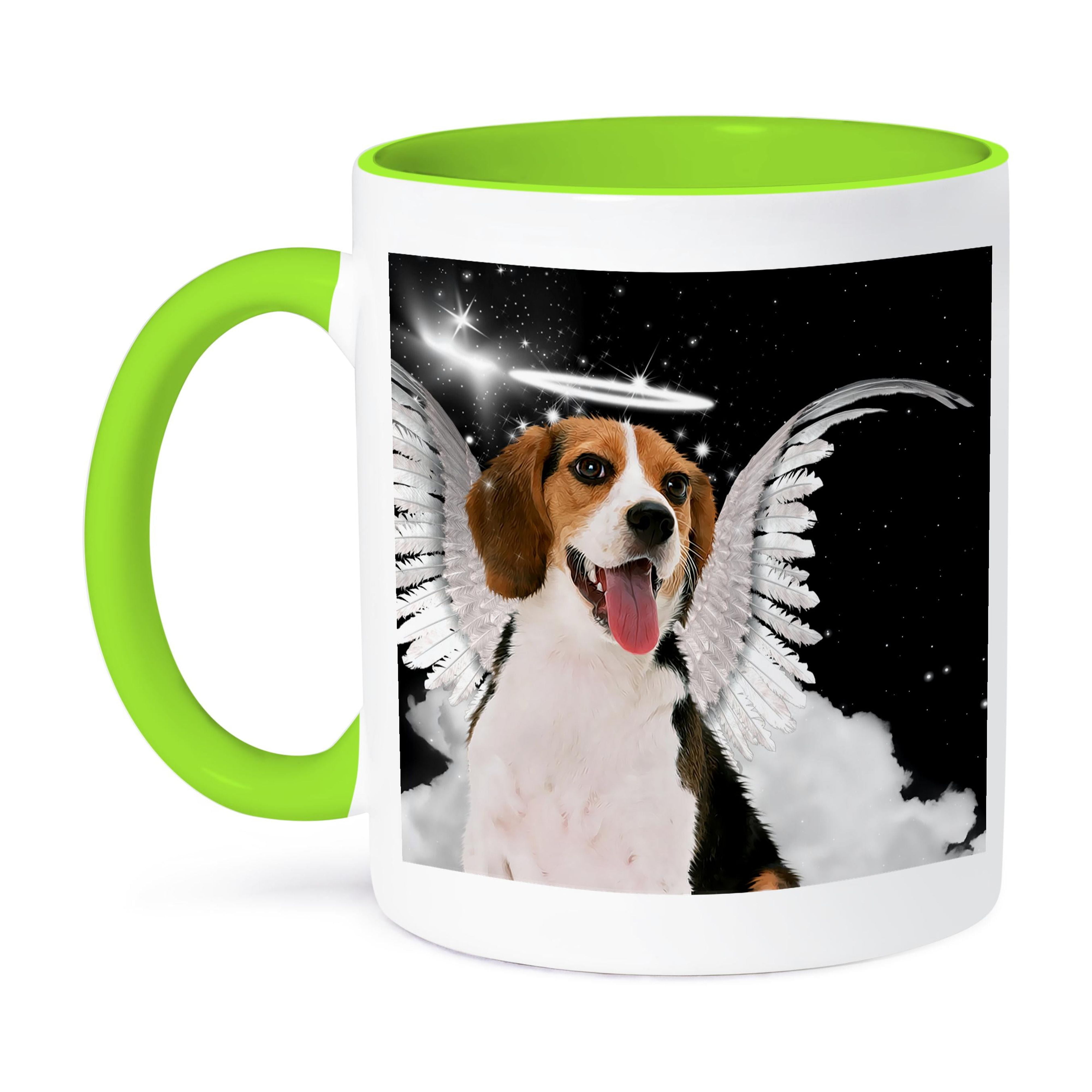 3dRose, Beagle Angel Dog with clouds, a cute Halo and Angel Wings, 15oz ...