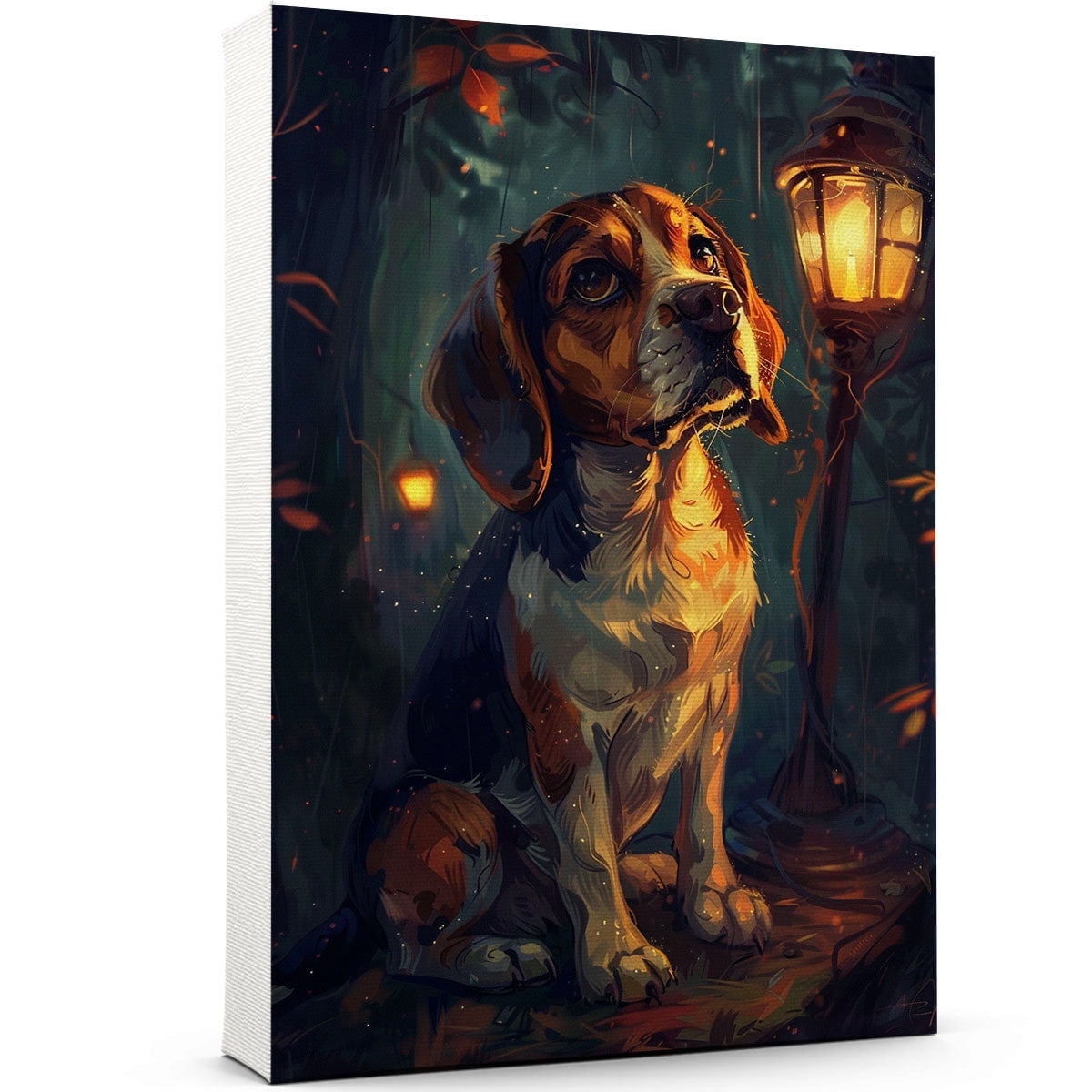 Beagle Artwork Dog Colorful Poster - Beagle Dog Canvas Wall Art For ...