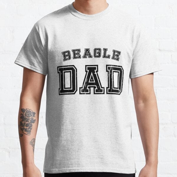 Beagle Beagle Dad Dog Father Cute Pet Distressed T-shirt For Animal ...