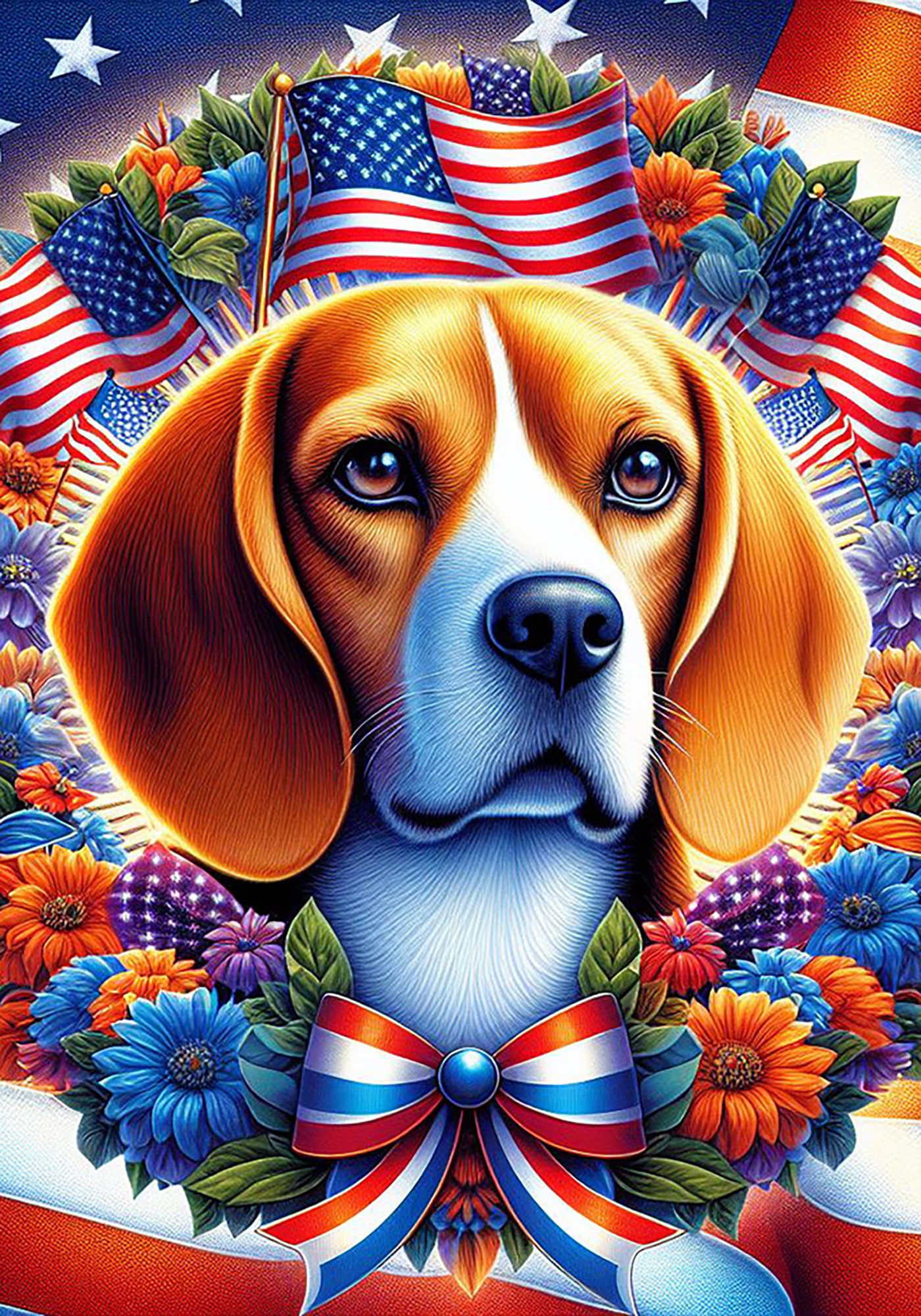 Beagle - Best of Breed DCR Patriotic I Garden Flag - Walmart.com