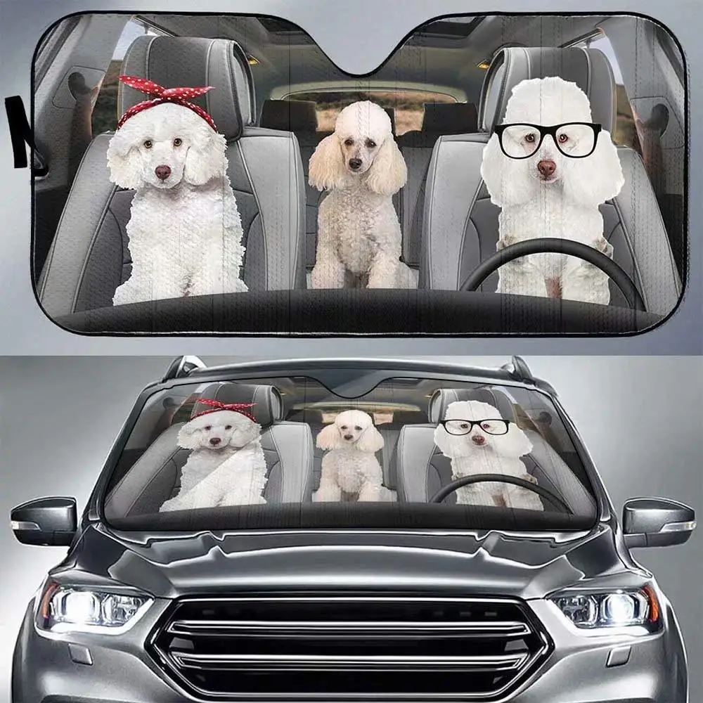 Beagle Car Sun Shade Beagle Windshield Dogs Family Sunshade Dogs Car ...