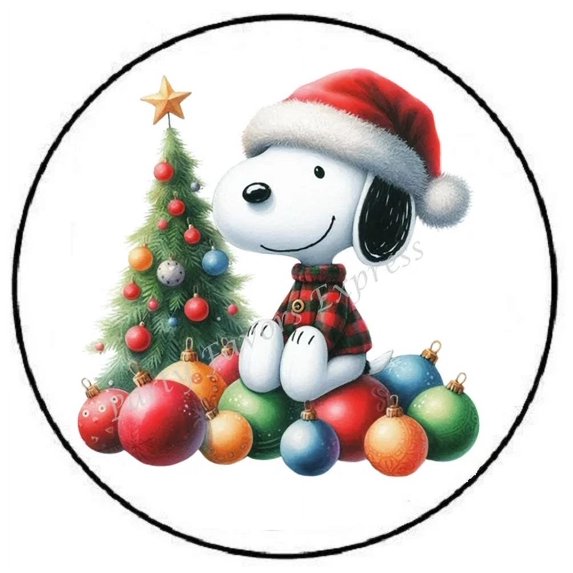 Beagle Christmas Santa Stickers Party Favors Phone Decal Water Bottle ...