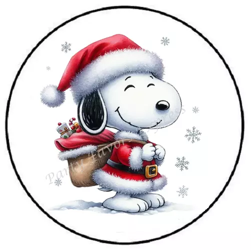 Beagle Christmas Santa Stickers Party Favors Phone Decal Water Bottle ...