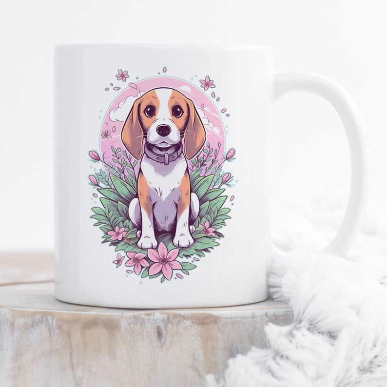 Beagle Coffee Mug, Cute Tri Color Beagle Gift, Dog Lover, Gift for Her ...