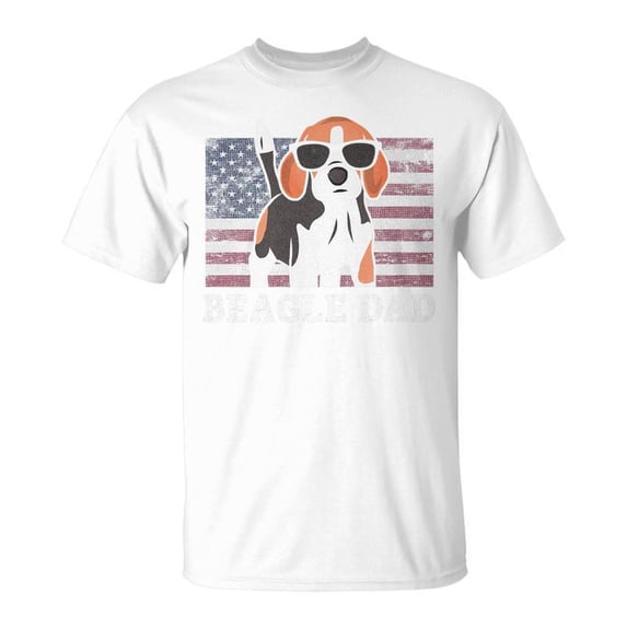 Beagle Dad American Flag 4Th Of July Patriotic Beagle TShirt - Walmart.com