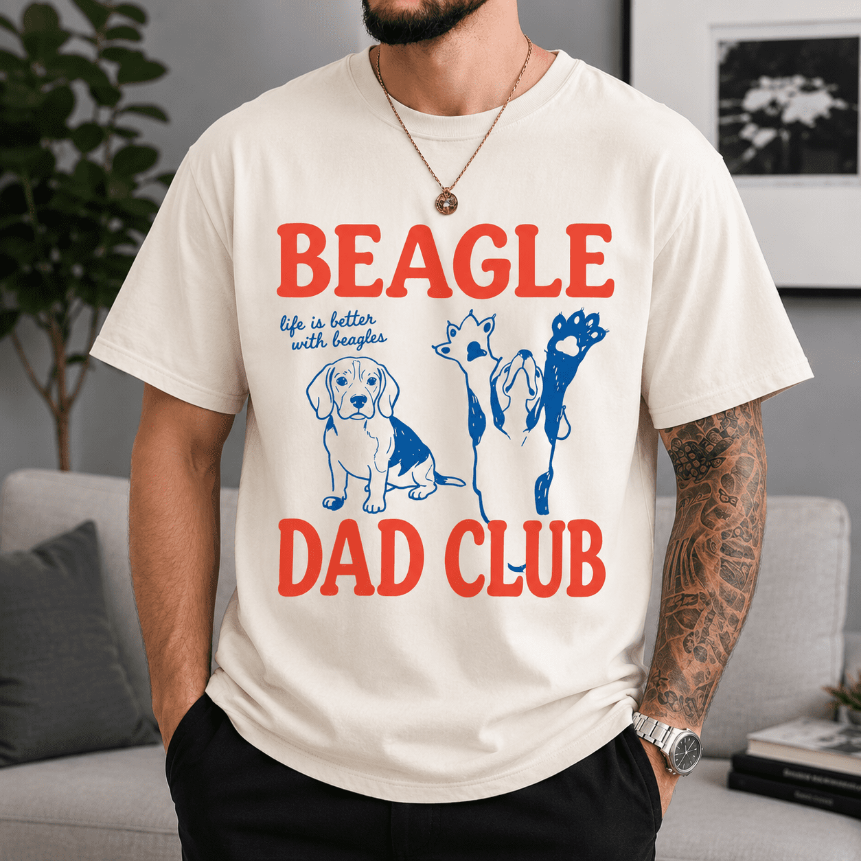 Beagle Dad Comfort Colors Shirt, Beagle Dad Club Life Is Better With ...
