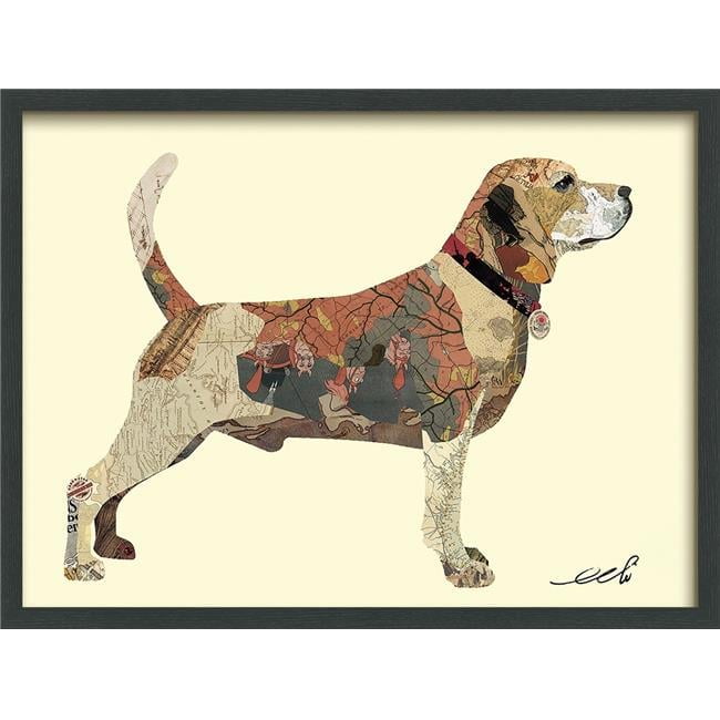 Beagle - Dimensional Art Collage Hand Signed by Alex Zeng Framed ...