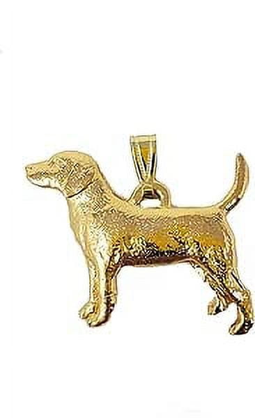 Beagle Dog 24k Gold Plated Pewter Pendant - Walmart.com