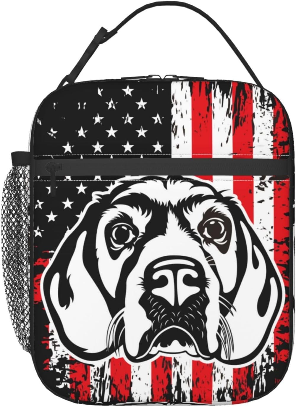Beagle Dog American Flag Lunch Bag Insulated Reusable Lunch Box Lunch ...