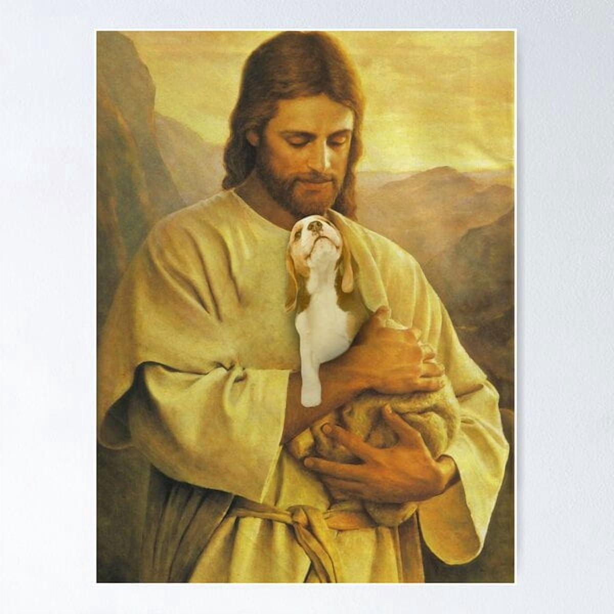 Beagle Dog And Jesus Lover Poster , Poster Print Only - Walmart.com