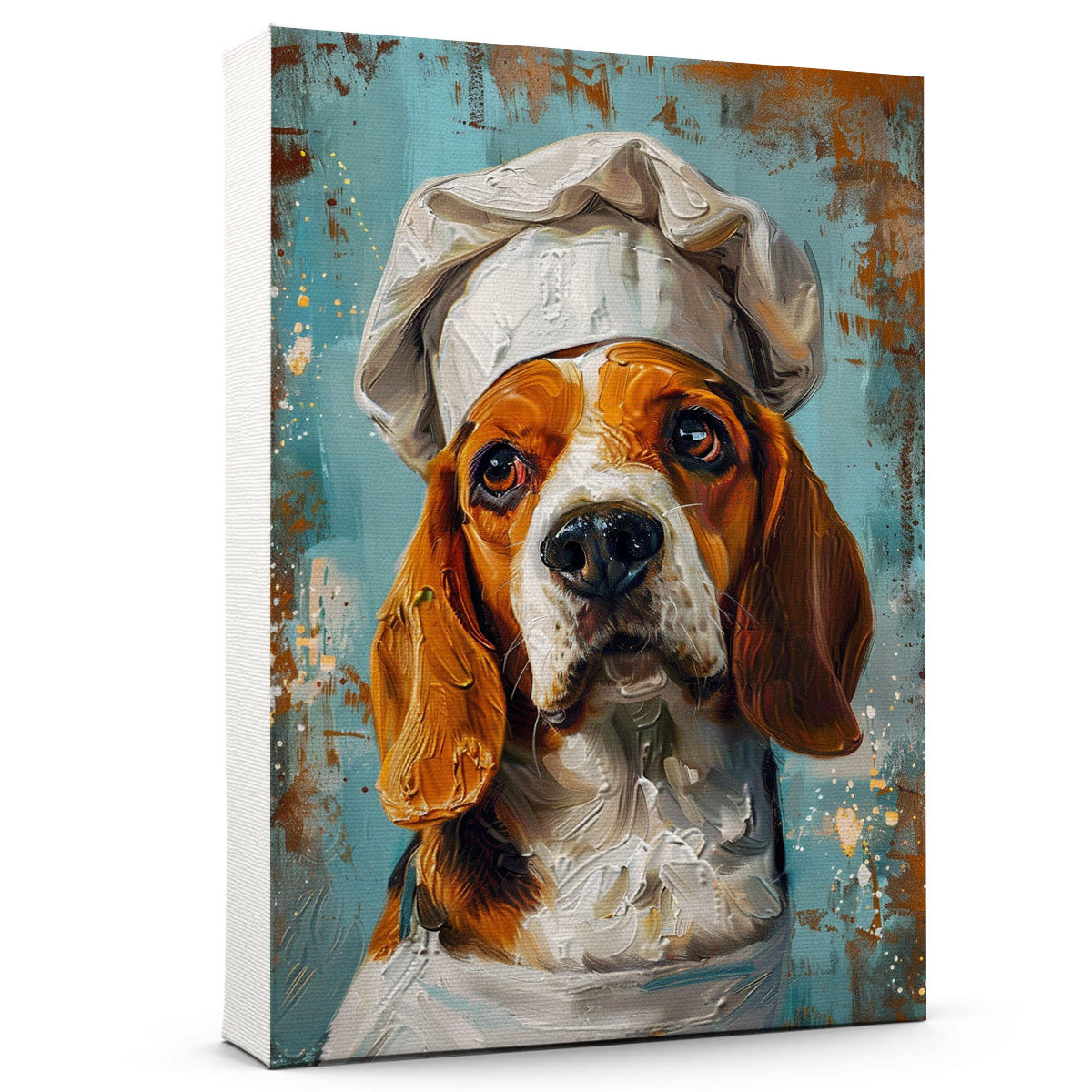 Beagle Dog Canvas Wall Art, Beagle Dog Poster Print Kitchen Wall Art ...