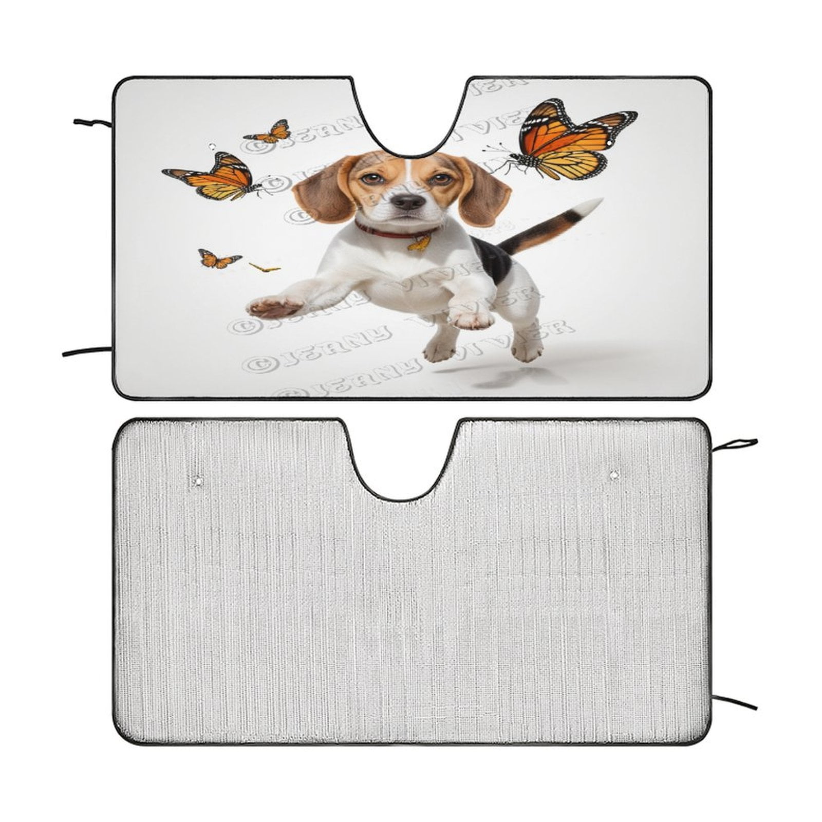 Beagle Dog Car Windshield Sun Shade Block UV Rays Sun Visor Protector ...