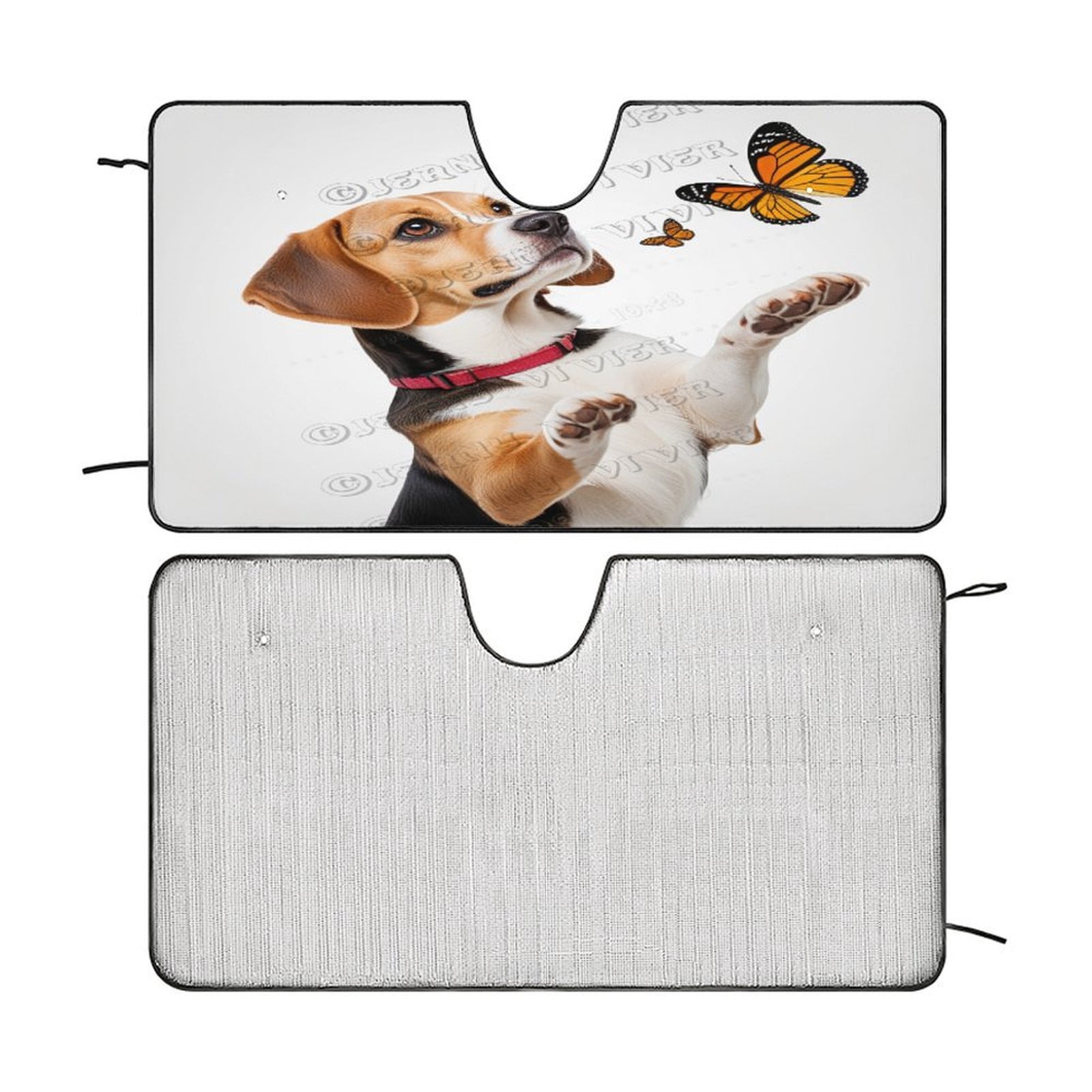 Beagle Dog Car Windshield Sun Shade Cute Dog, Funny Sun Shade Car ...