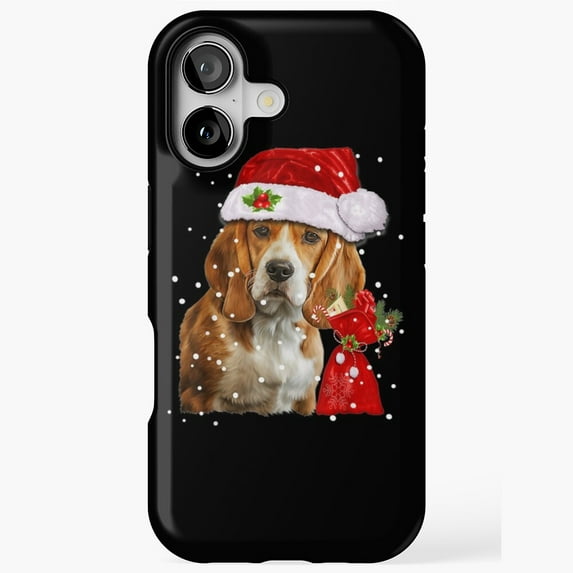 Beagle Dog Christmas Tshirt Case for iPhone 11 12 13 14 15 16 17 Pro ...