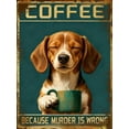 Beagle Dog Coffee Diamond Art Kits for Adults Beginners Because Murder ...