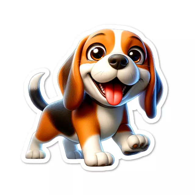 Beagle Dog, Pet Sticker, Water Resistant, Indoor Use,Phone Decal Water ...