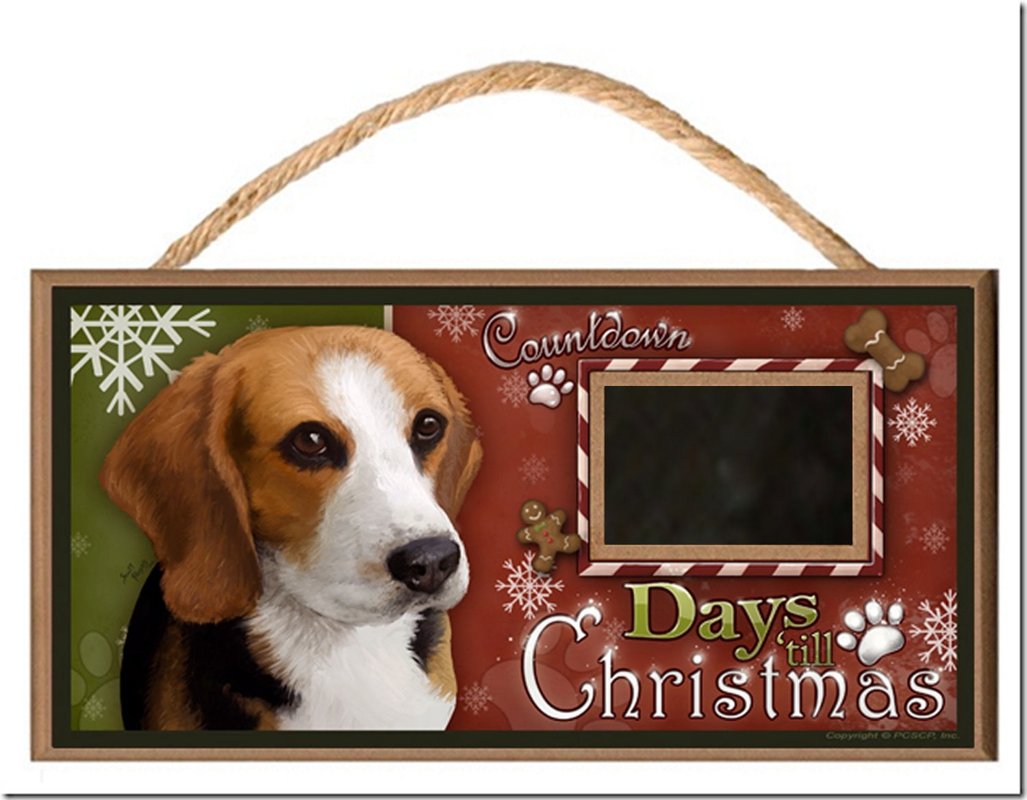 Beagle Dog "Holiday Countdown" Dog Sign / Plaque featuring the art of ...