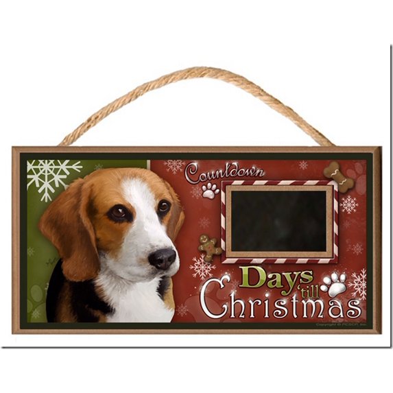 Beagle Dog "Holiday Countdown" Dog Sign / Plaque featuring the art of ...