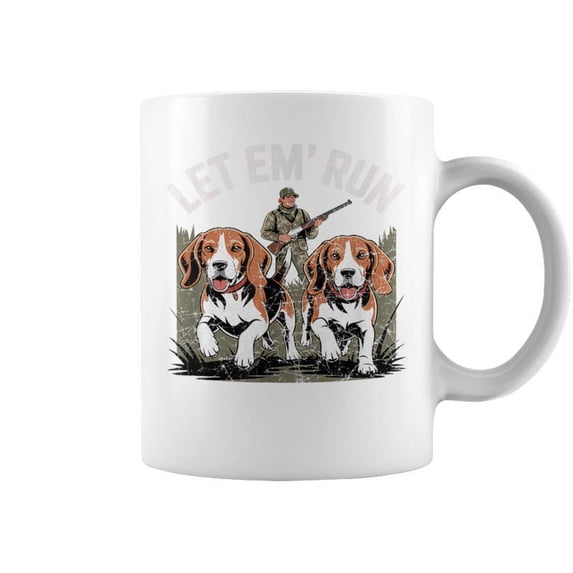 Beagle Dog Let Em Run Rabbit Hunting Coffee Mugs - Walmart.com