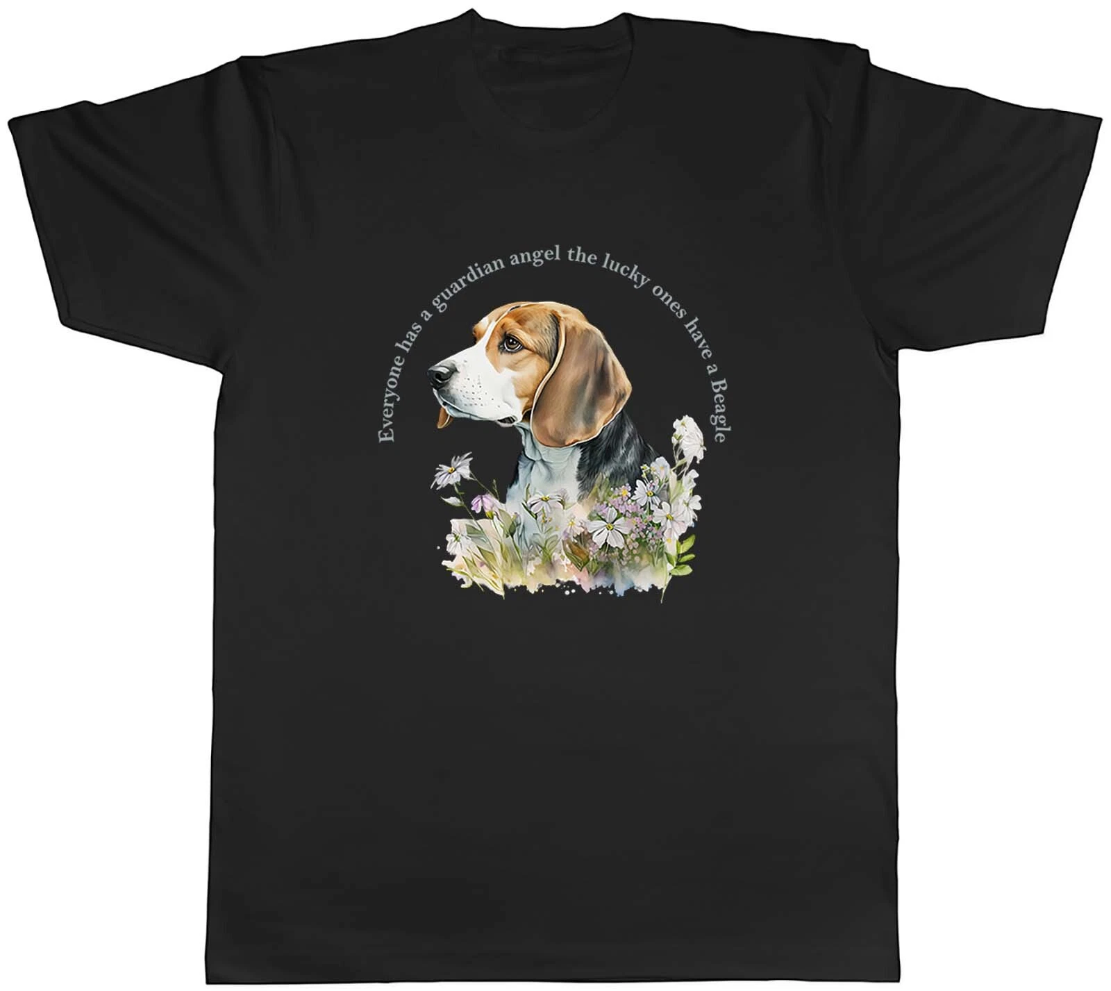 Beagle Dog Lover Pet Guardian Angel Appreciation Graphic Unisex T-Shirt ...