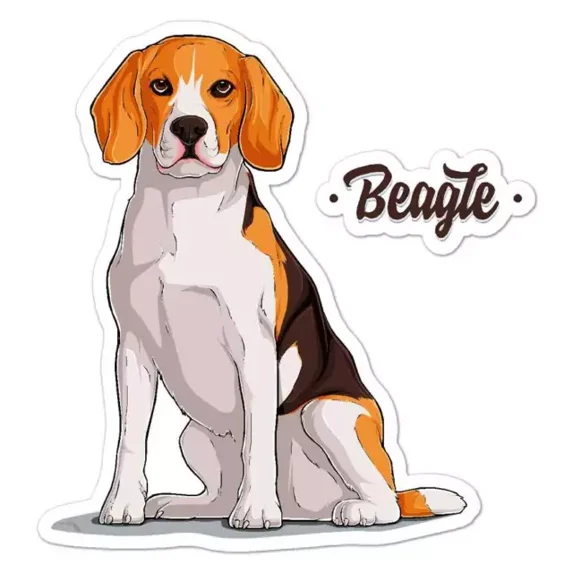 Beagle Dog Sticker Indoor Outdoor Phone Decal Water Bottle Stickers Car ...