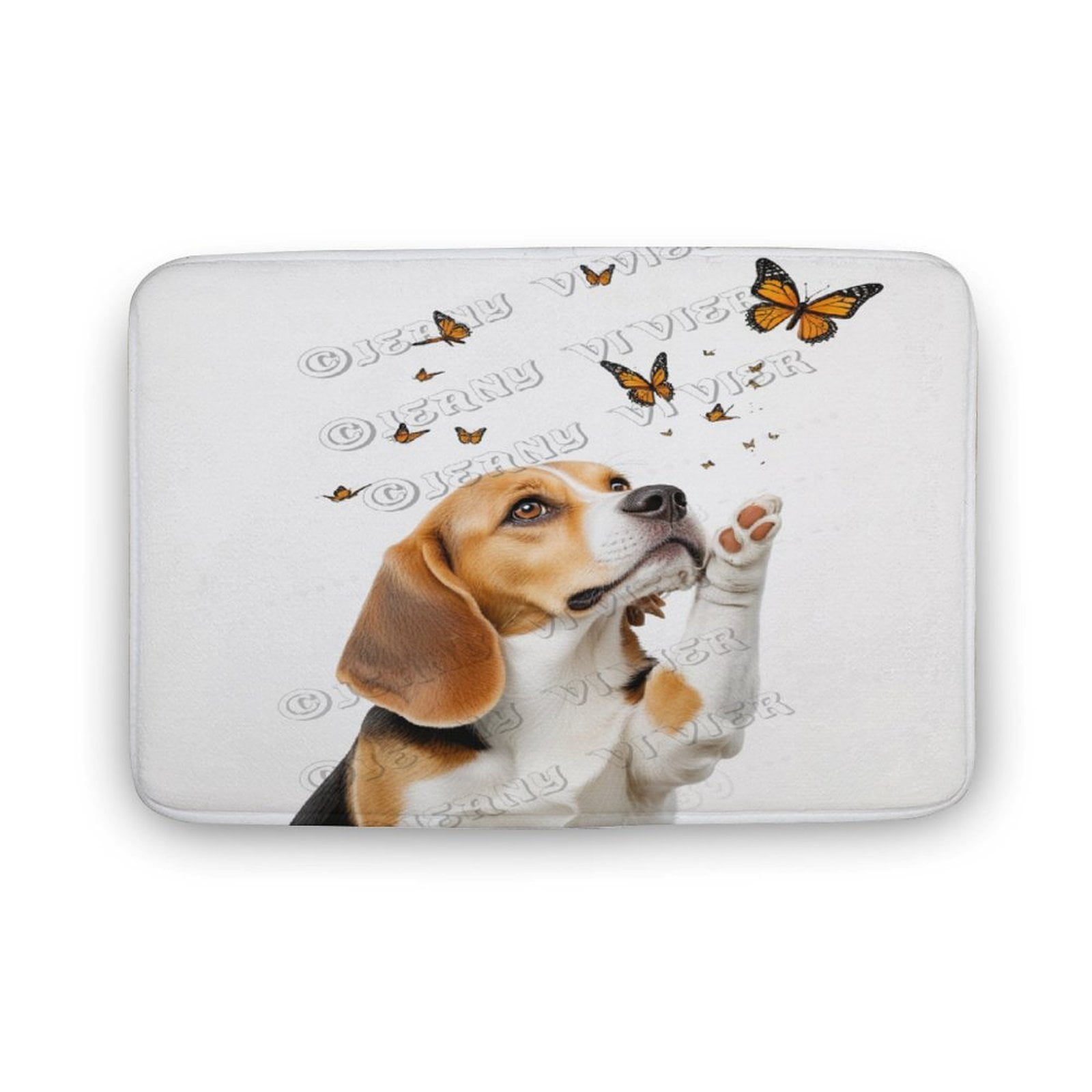 Beagle Dog Themed Shower, Tub, Bath Mat, Bathroom Rug, Non-Slip ...