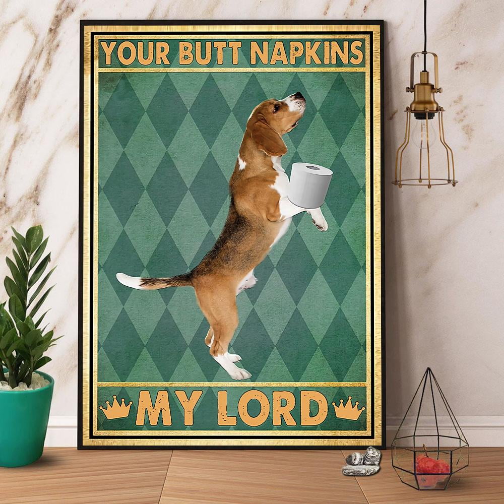Beagle Dog Your Butt Napkins My Lord Retro Paper Poster No Frame Matte ...